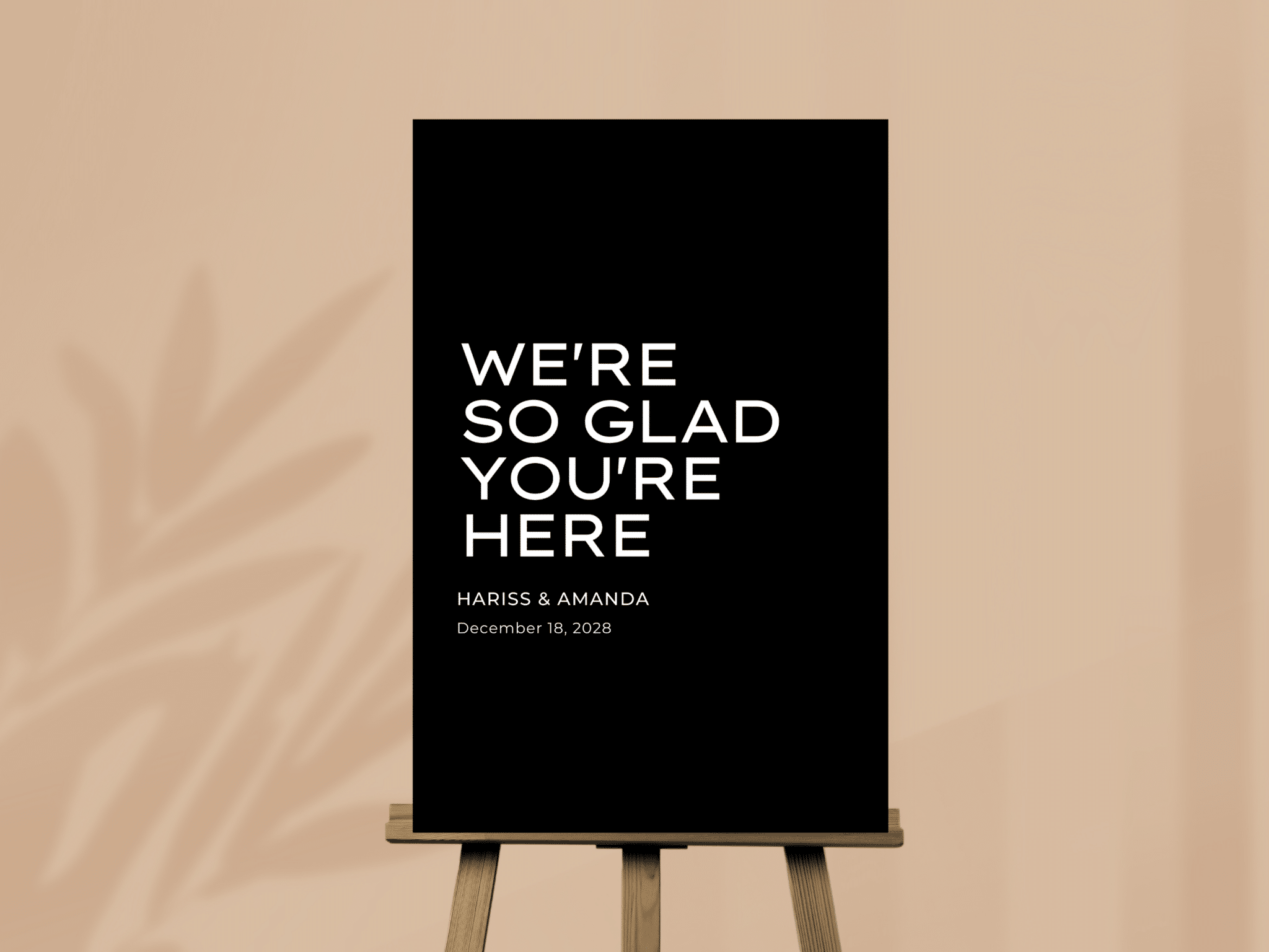 Modern Minimalist We're So Glad You Are Here - Plan In Love